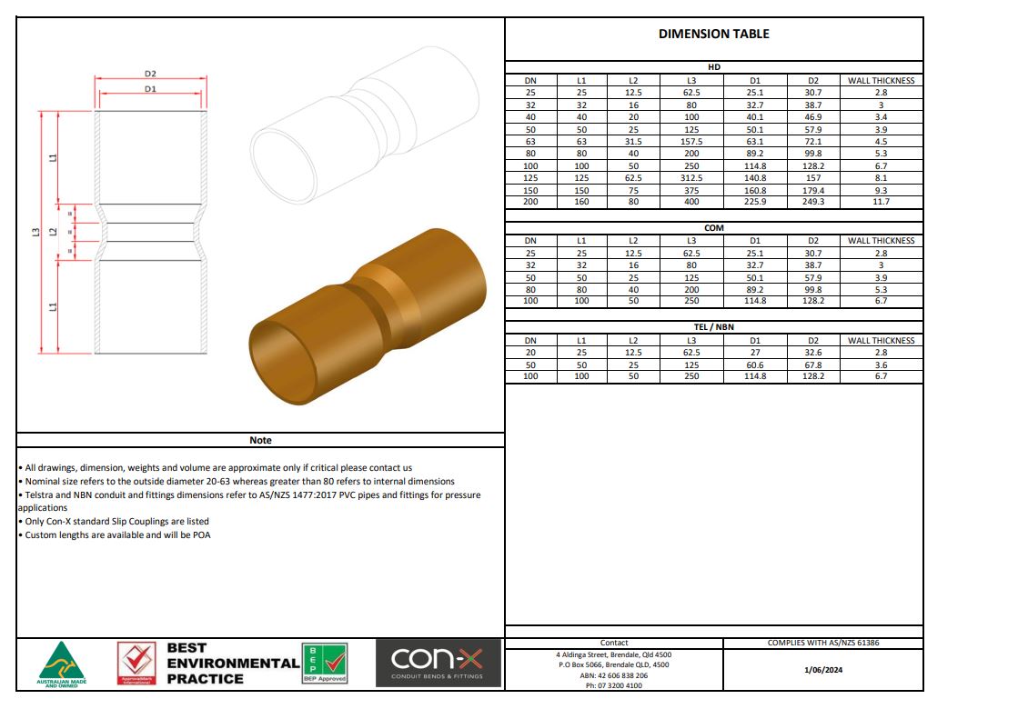 Data Sheets – Couplings – Con-X